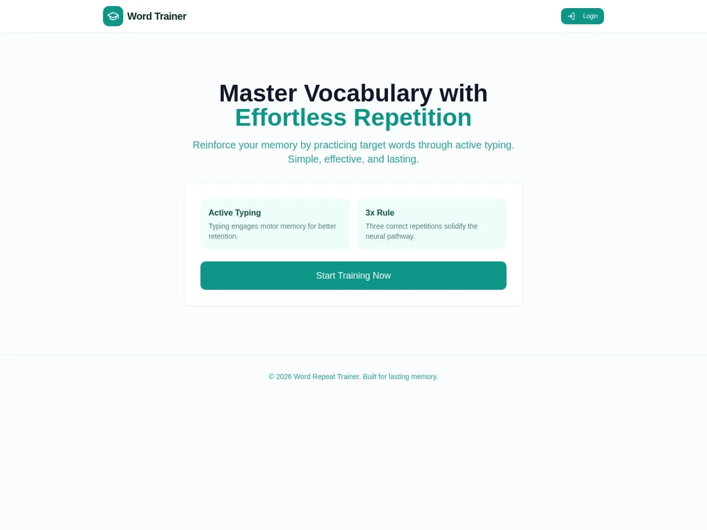 Word Repeat Trainer