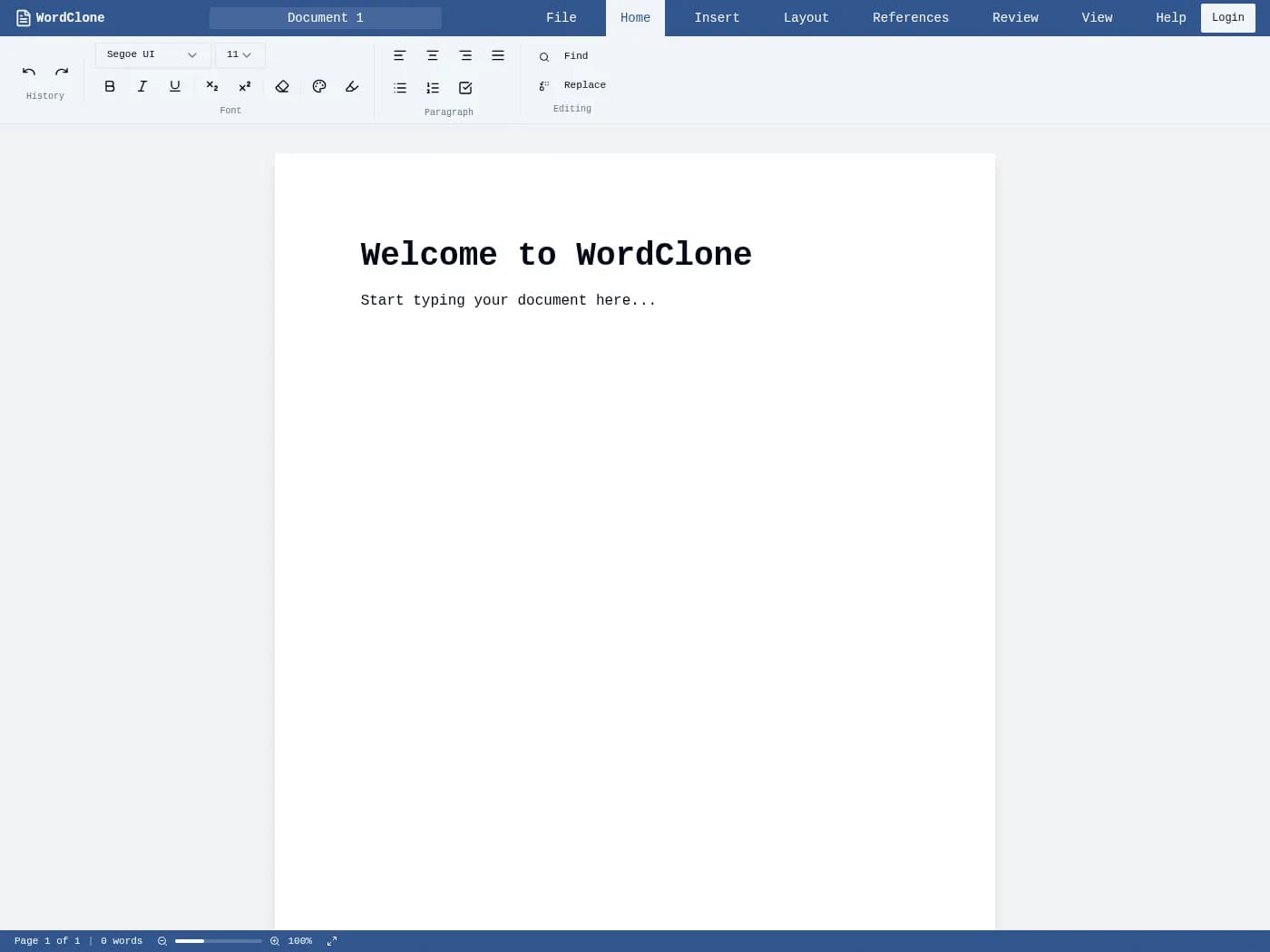 WordClone Editor