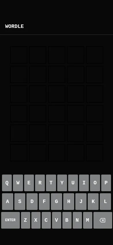 Wordle Mobile Clone