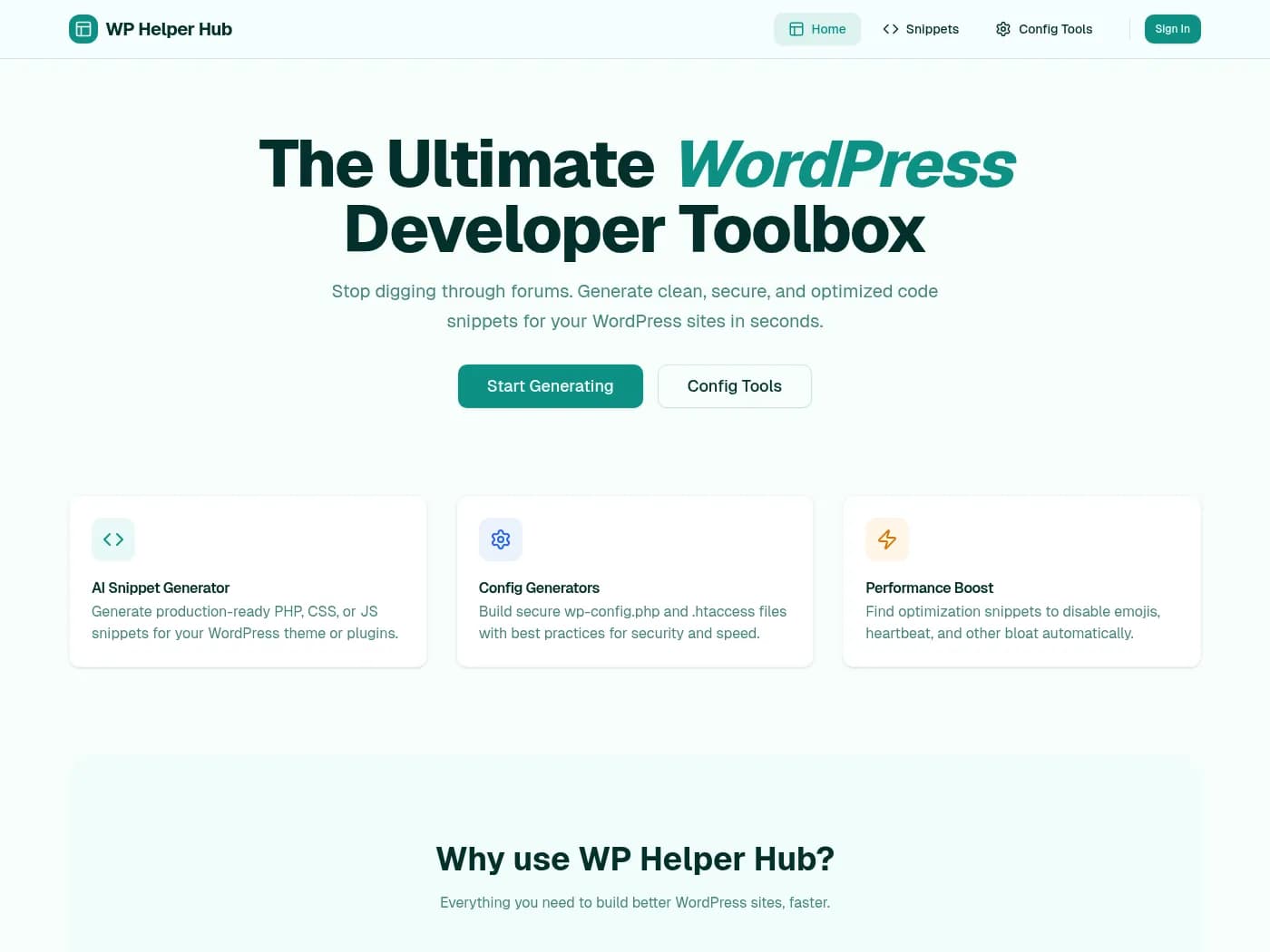 WordPress Helper Site