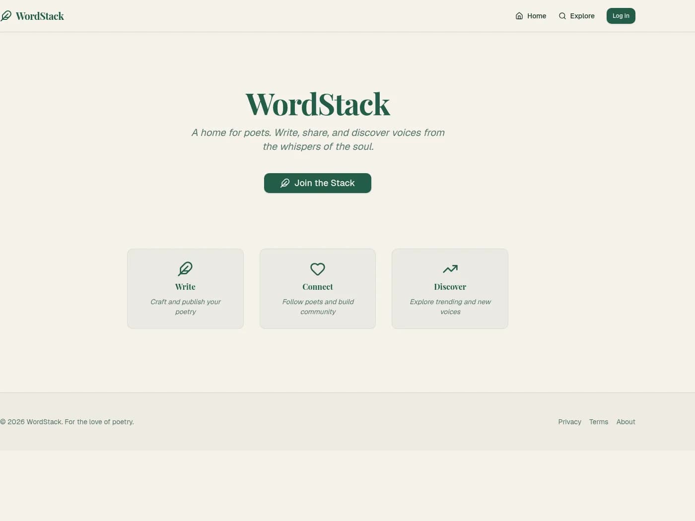 WordStack Poetry Platform