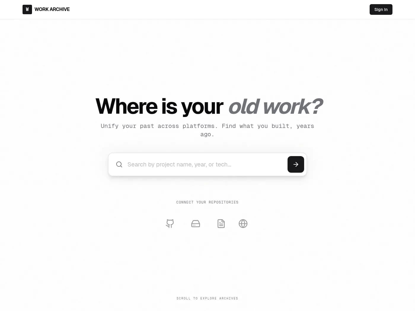 Work Archive Finder