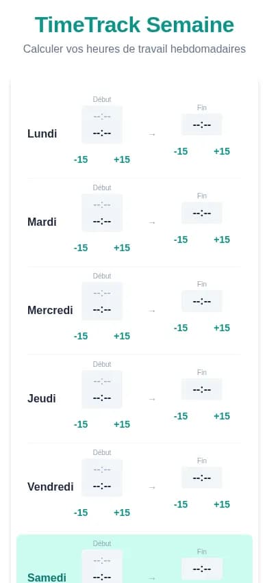 TimeTrack Semaine