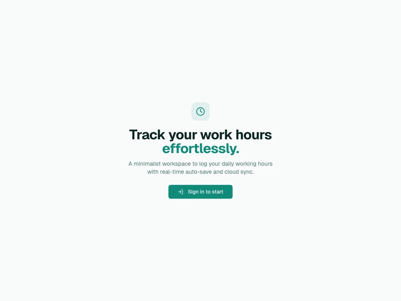 WorkHours Simple Log
