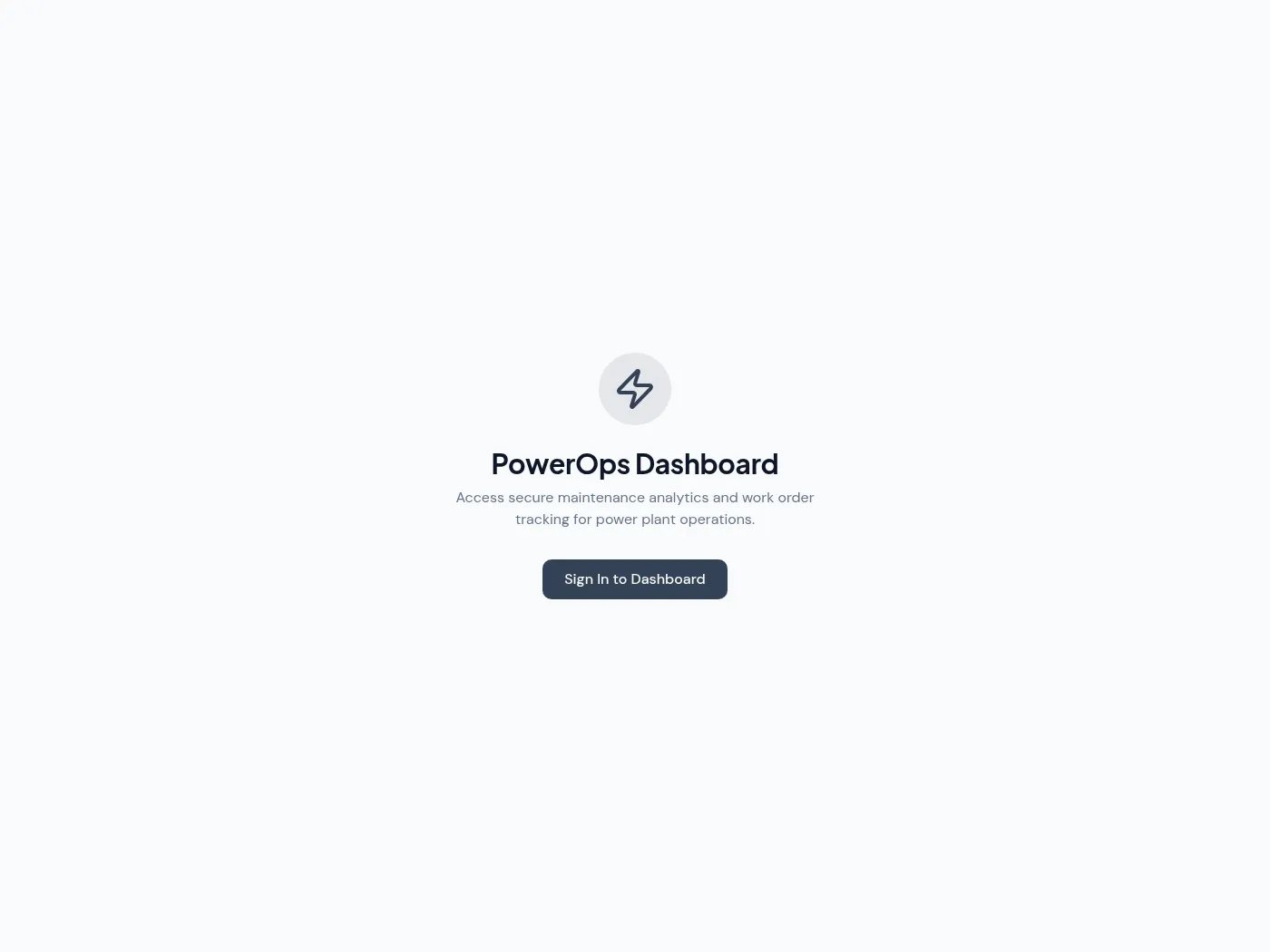 Power Plant Work Order Dashboard