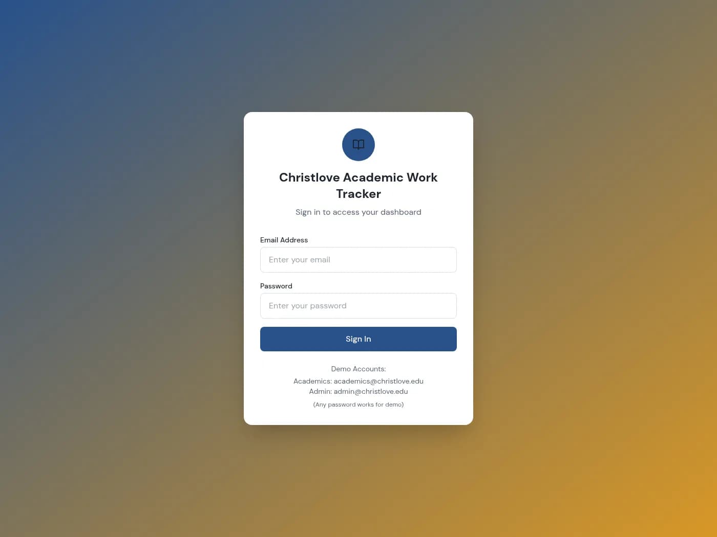 Christlove Work Tracker