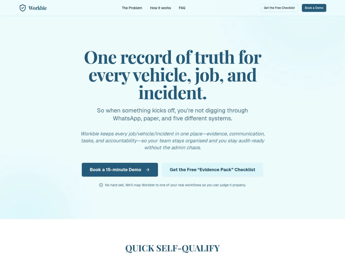 Workbie Landing Page