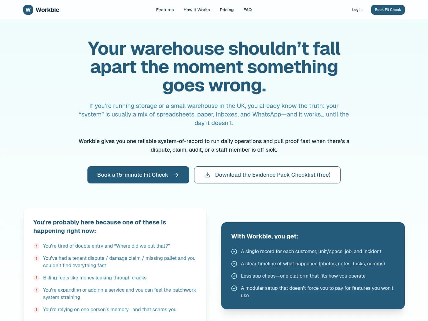 Workbie Landing Page