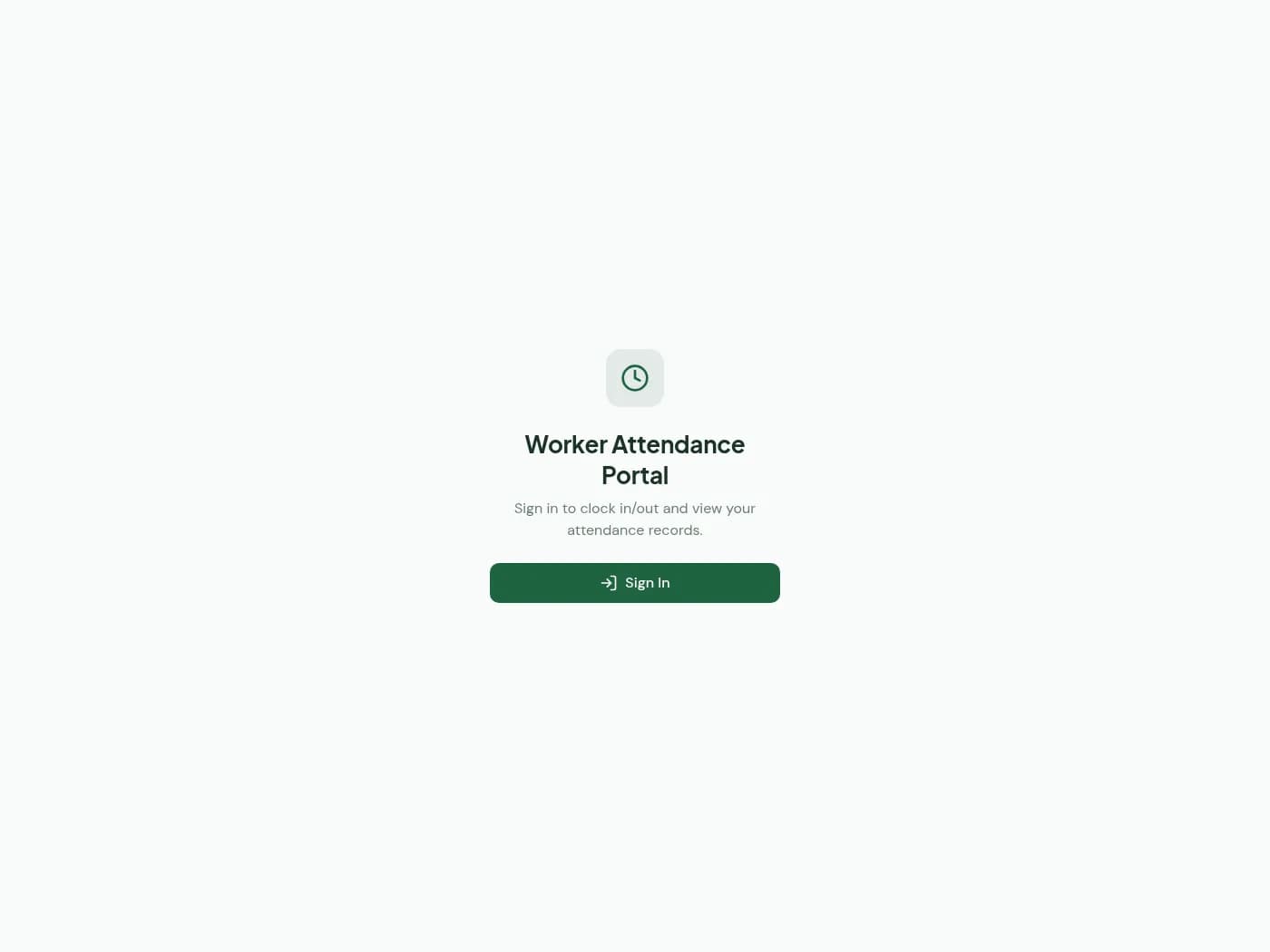 Worker Attendance Portal