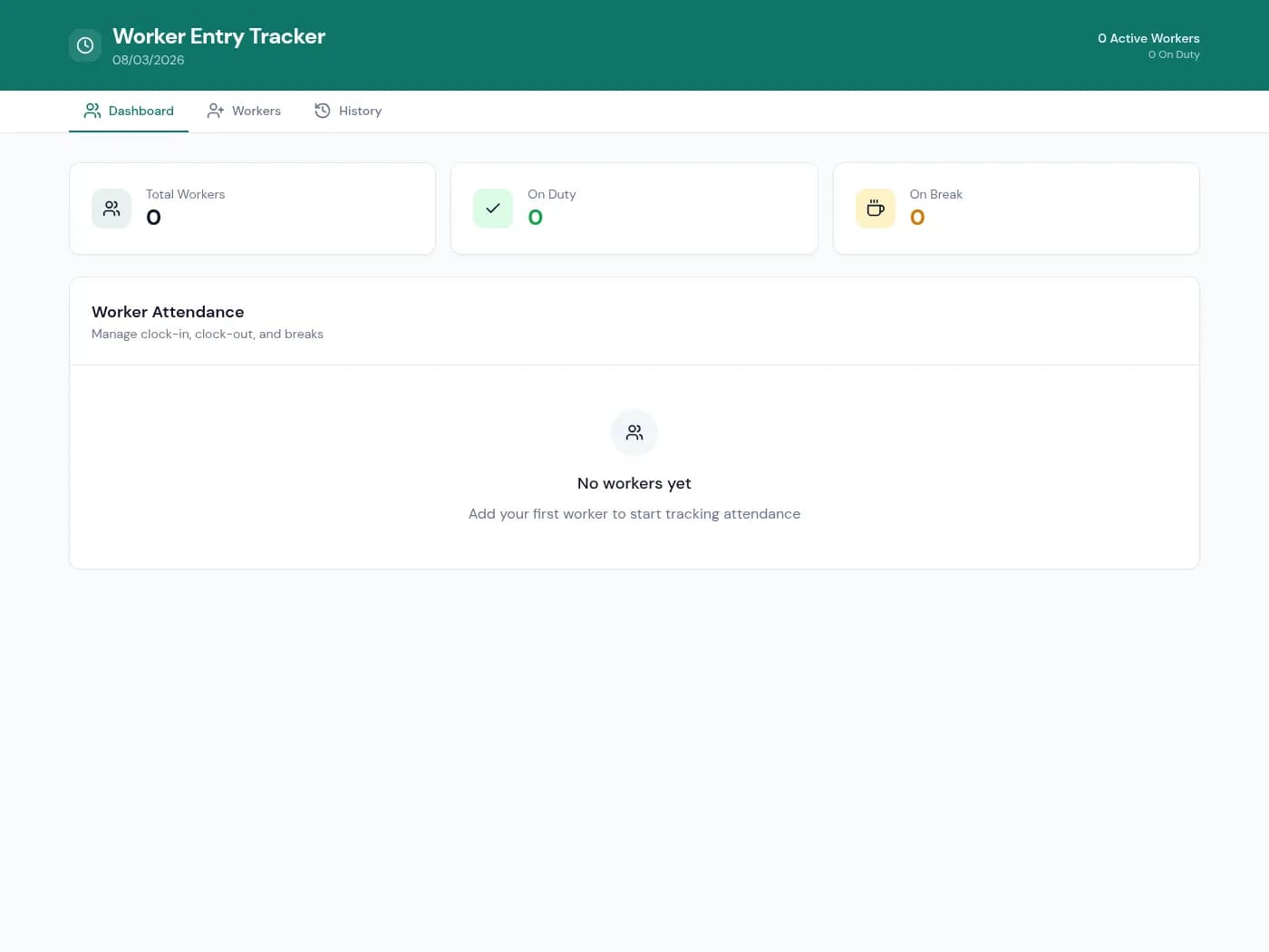 Worker Entry Tracker