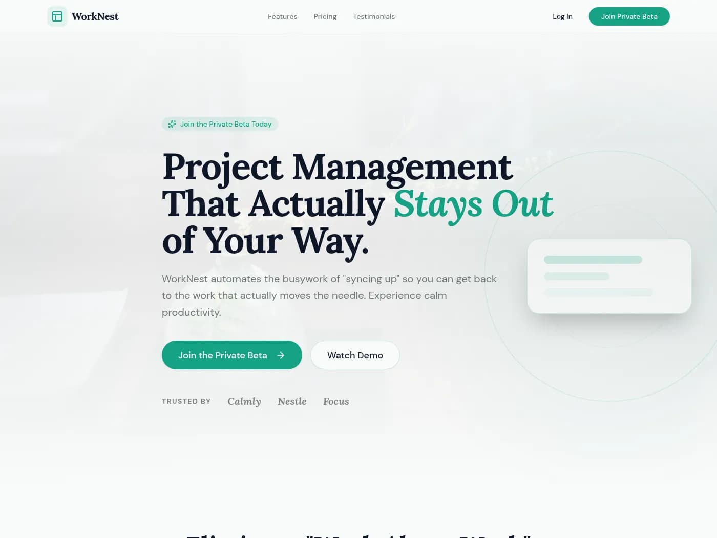 WorkNest Blueprint