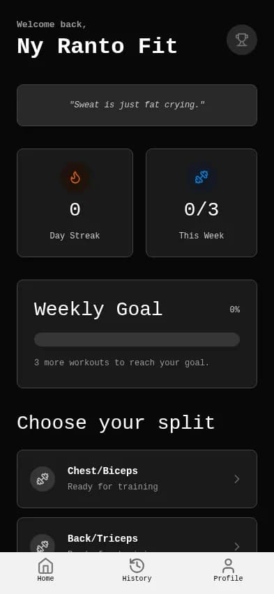 Workout Streak Tracker
