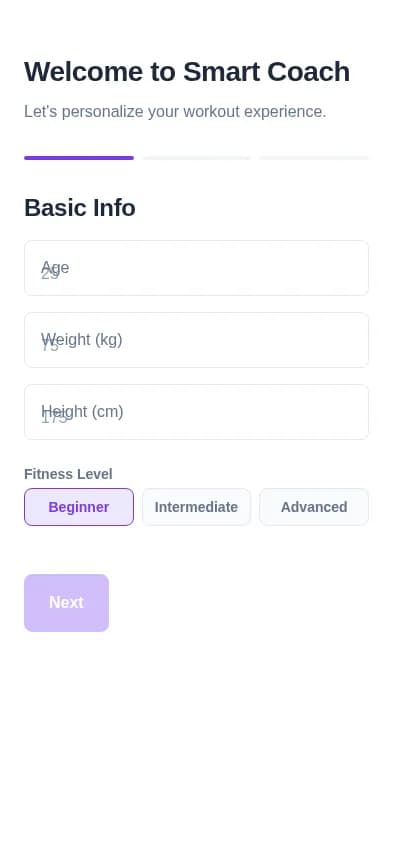 Smart Workout Coach