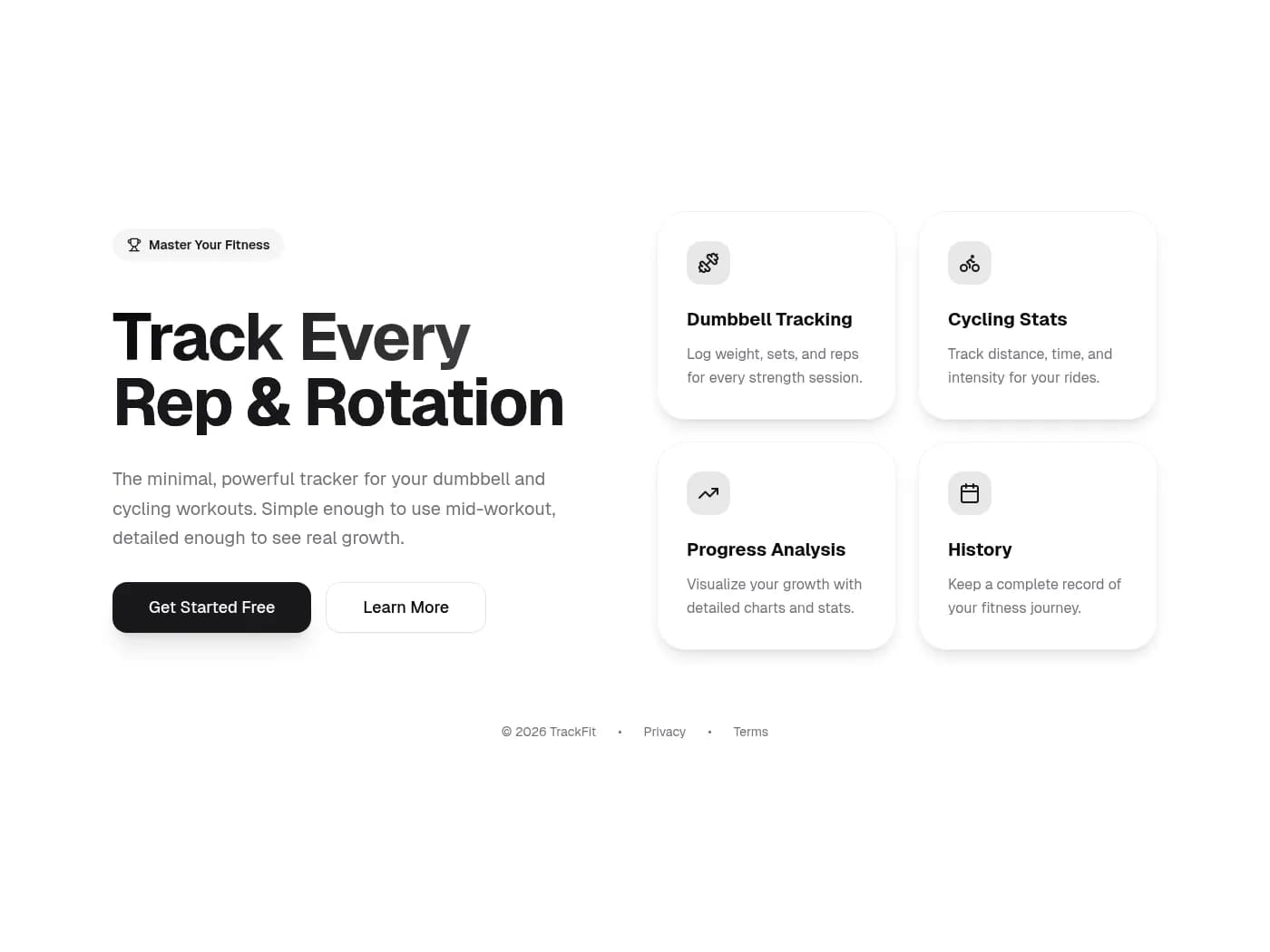 Dumbbell & Cycle Tracker