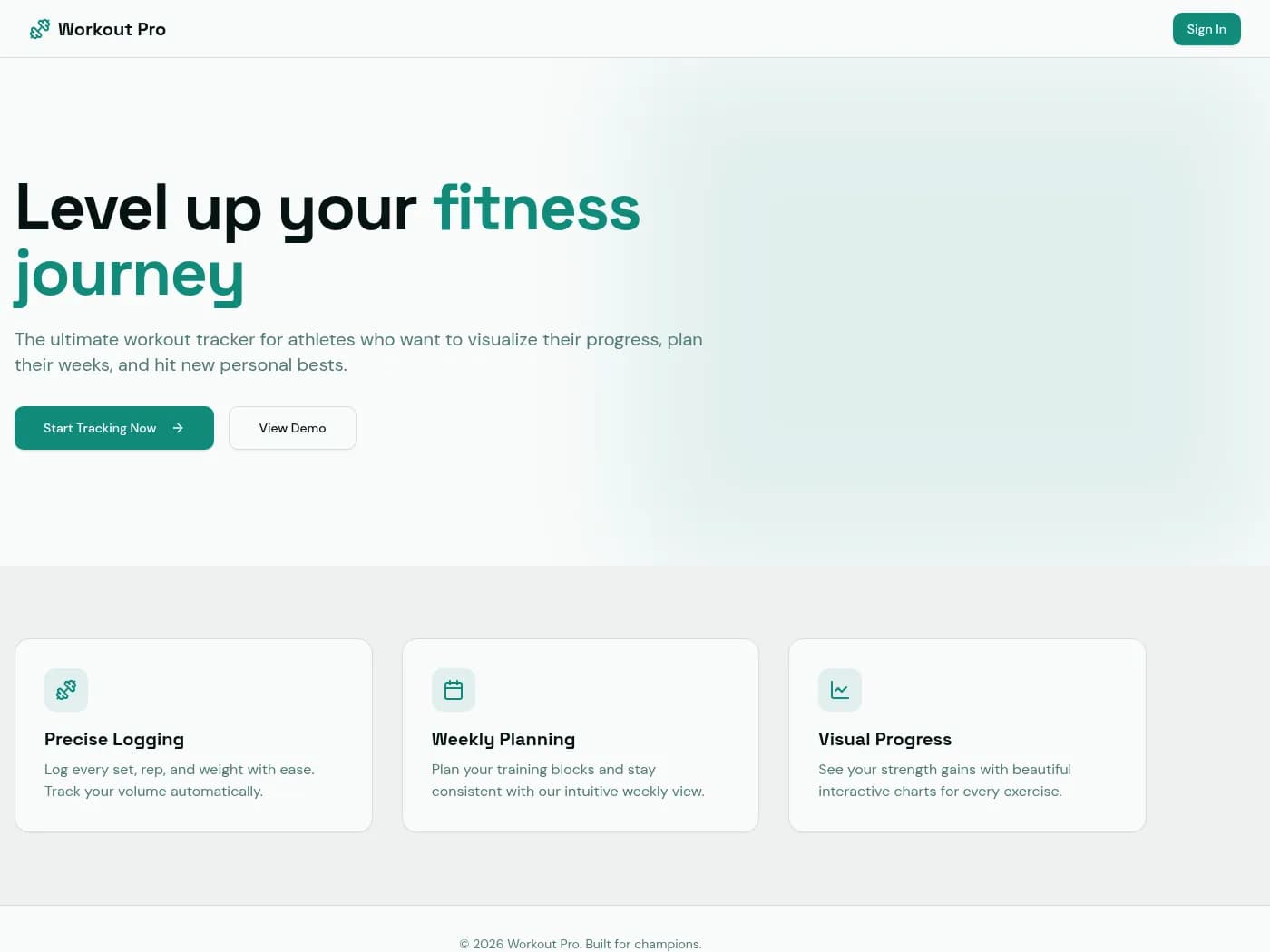 Workout Tracker Pro