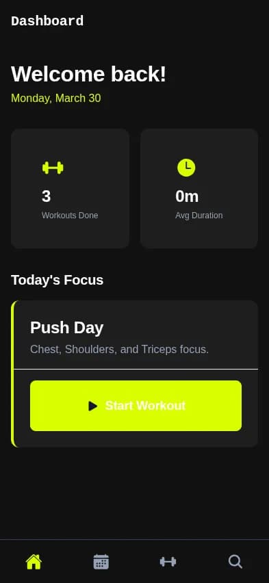 Workout Weekly Planner