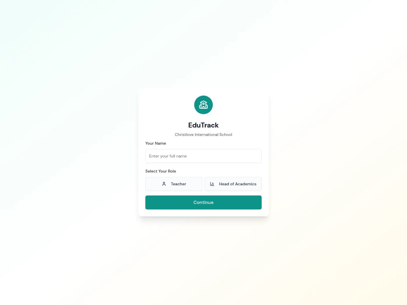 EduTrack Dashboard