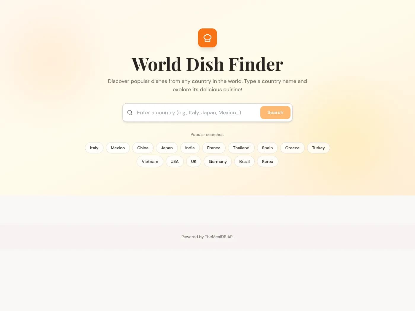 World Dish Finder