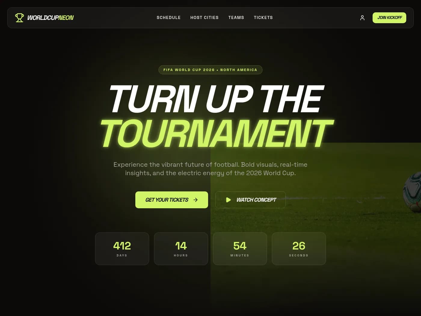 WorldCup Neon Clone
