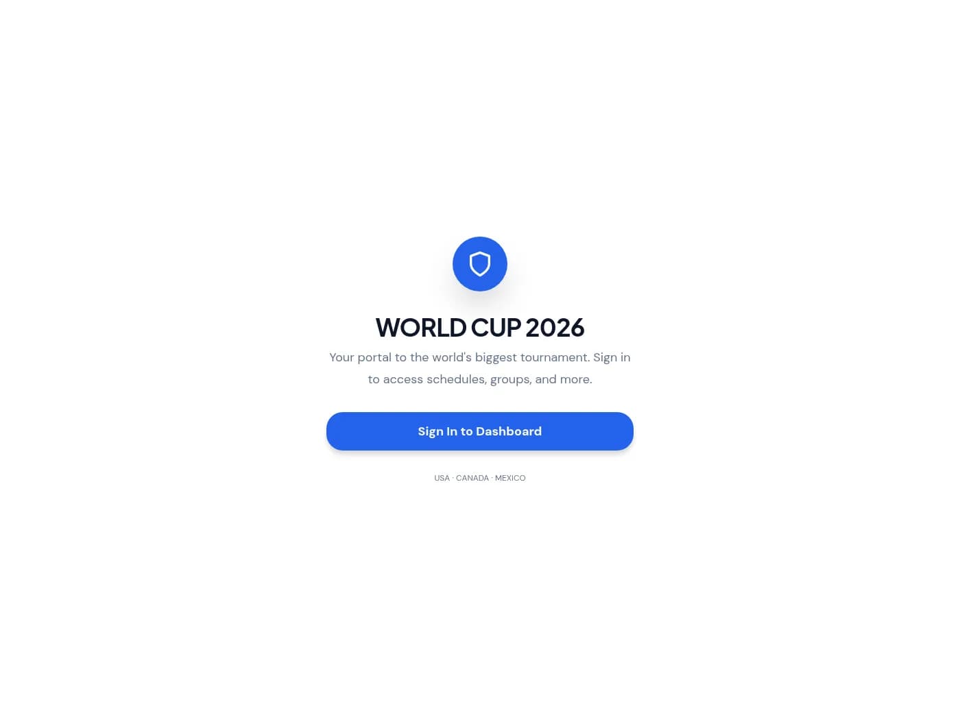 World Cup 2026 MVP Site