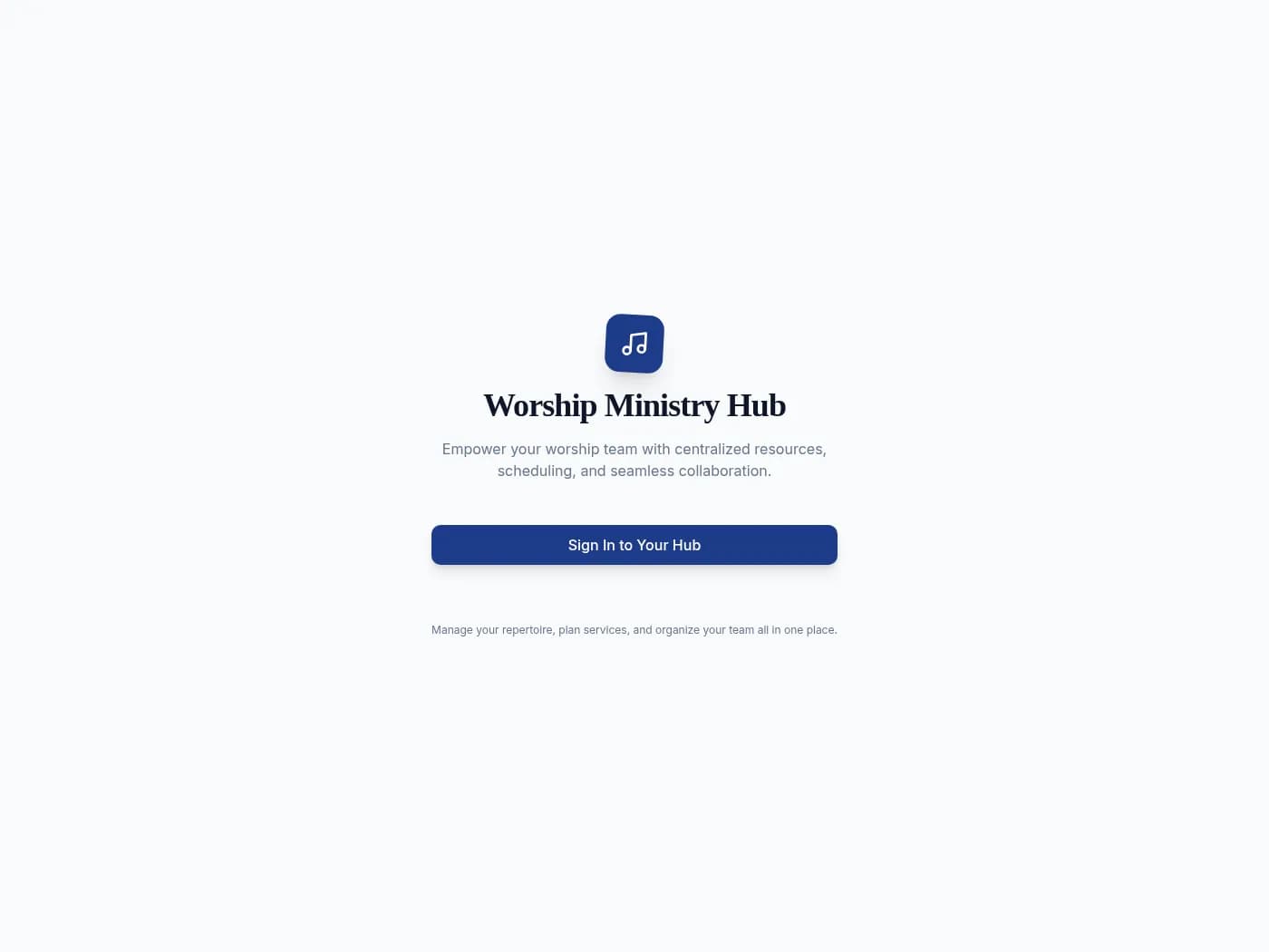 Worship Ministry Hub
