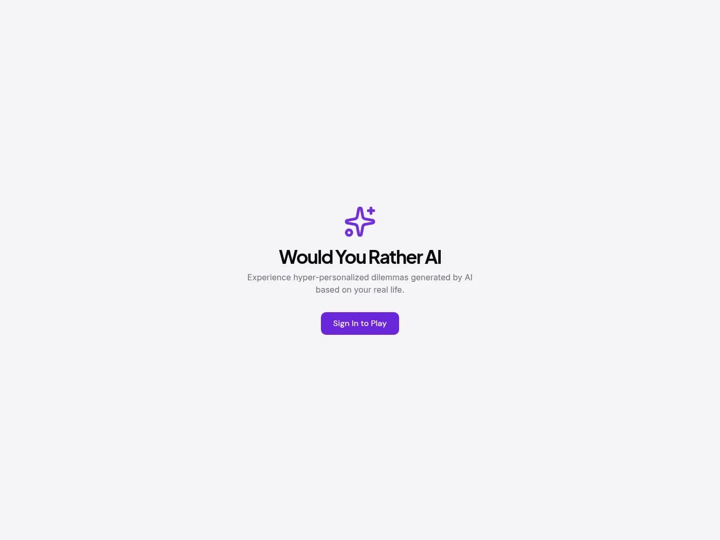 Would You Rather AI