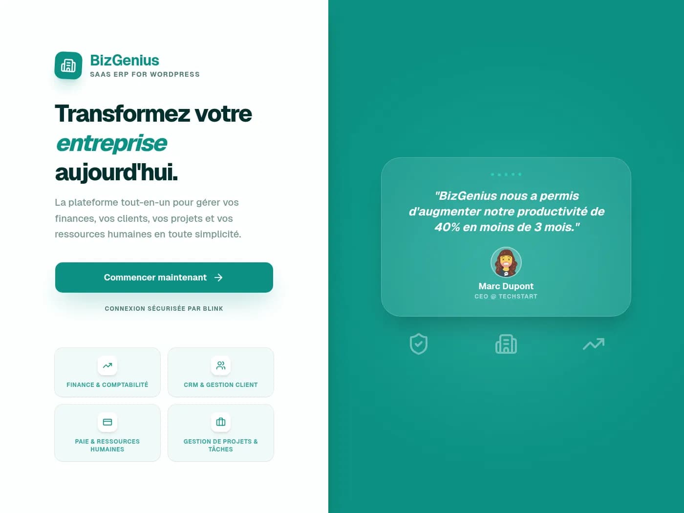 BizGenius SaaS for WordPress