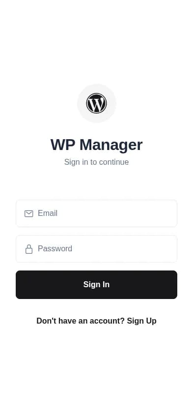 WP Manager Backend