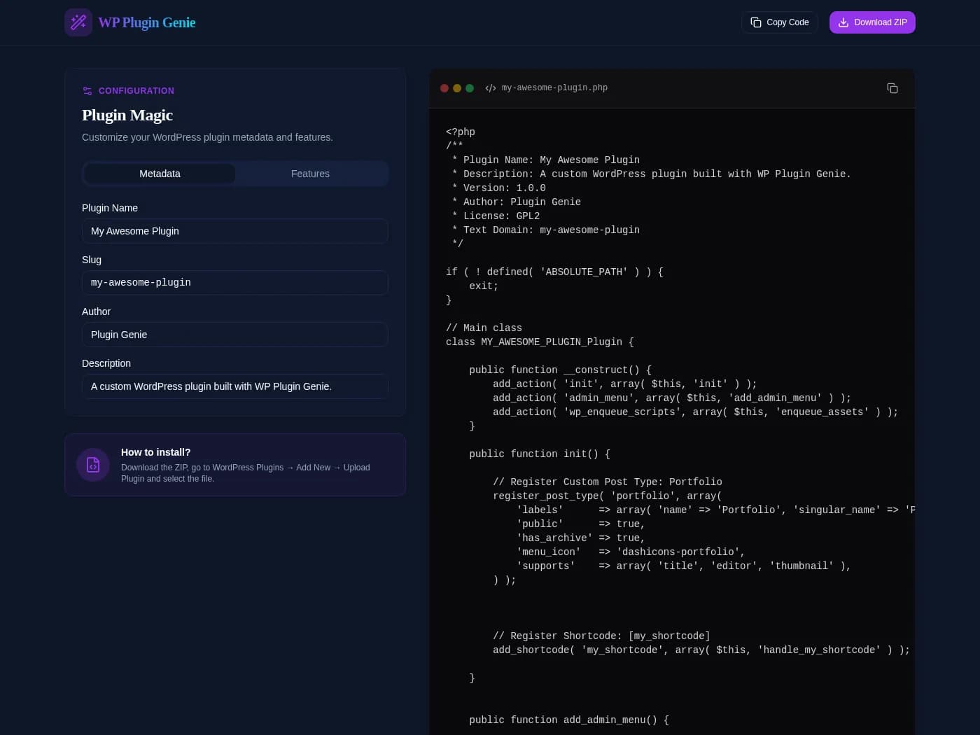 WP Plugin Genie