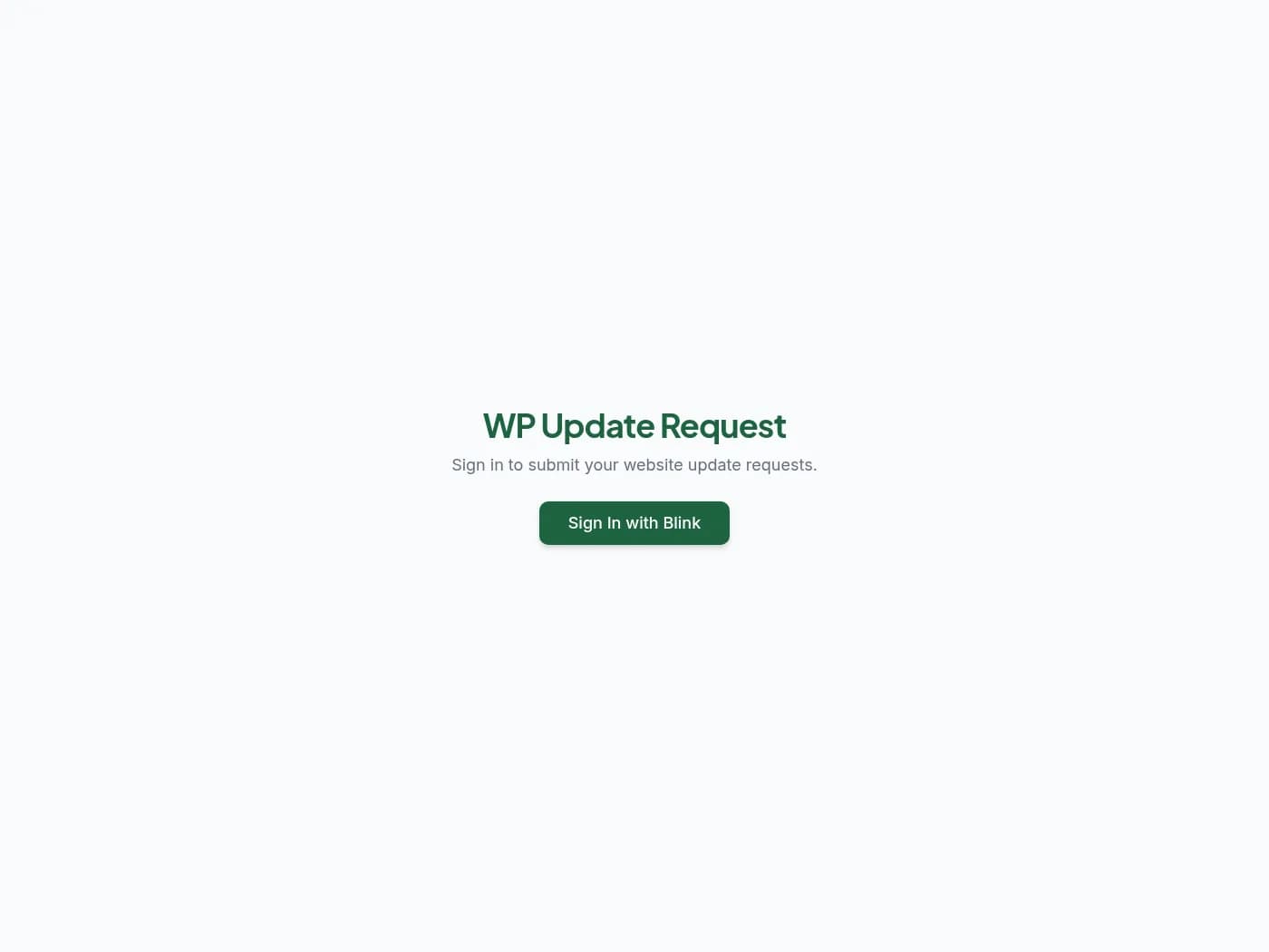 Website Update Request Form
