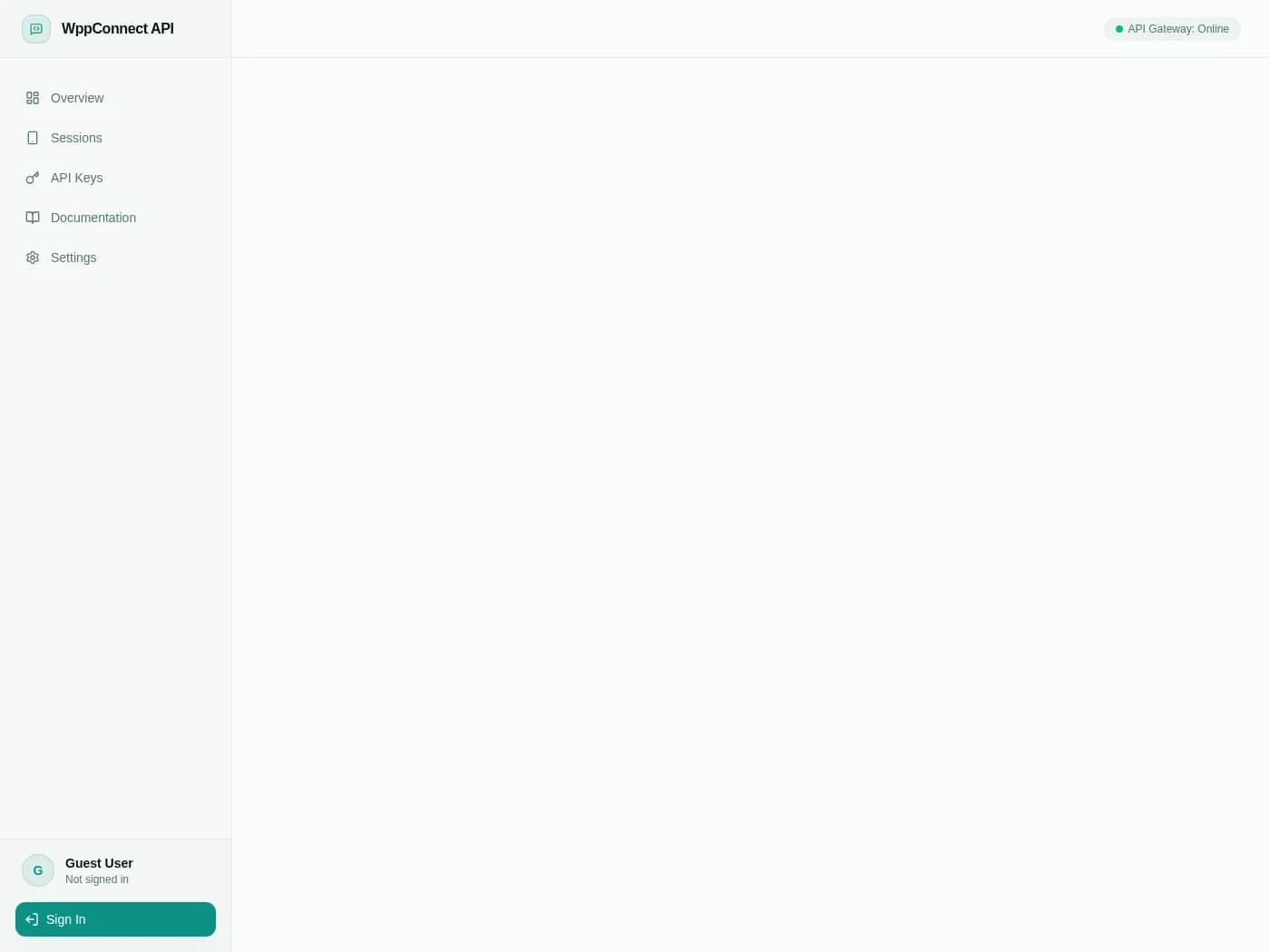 WppConnect API Key Portal