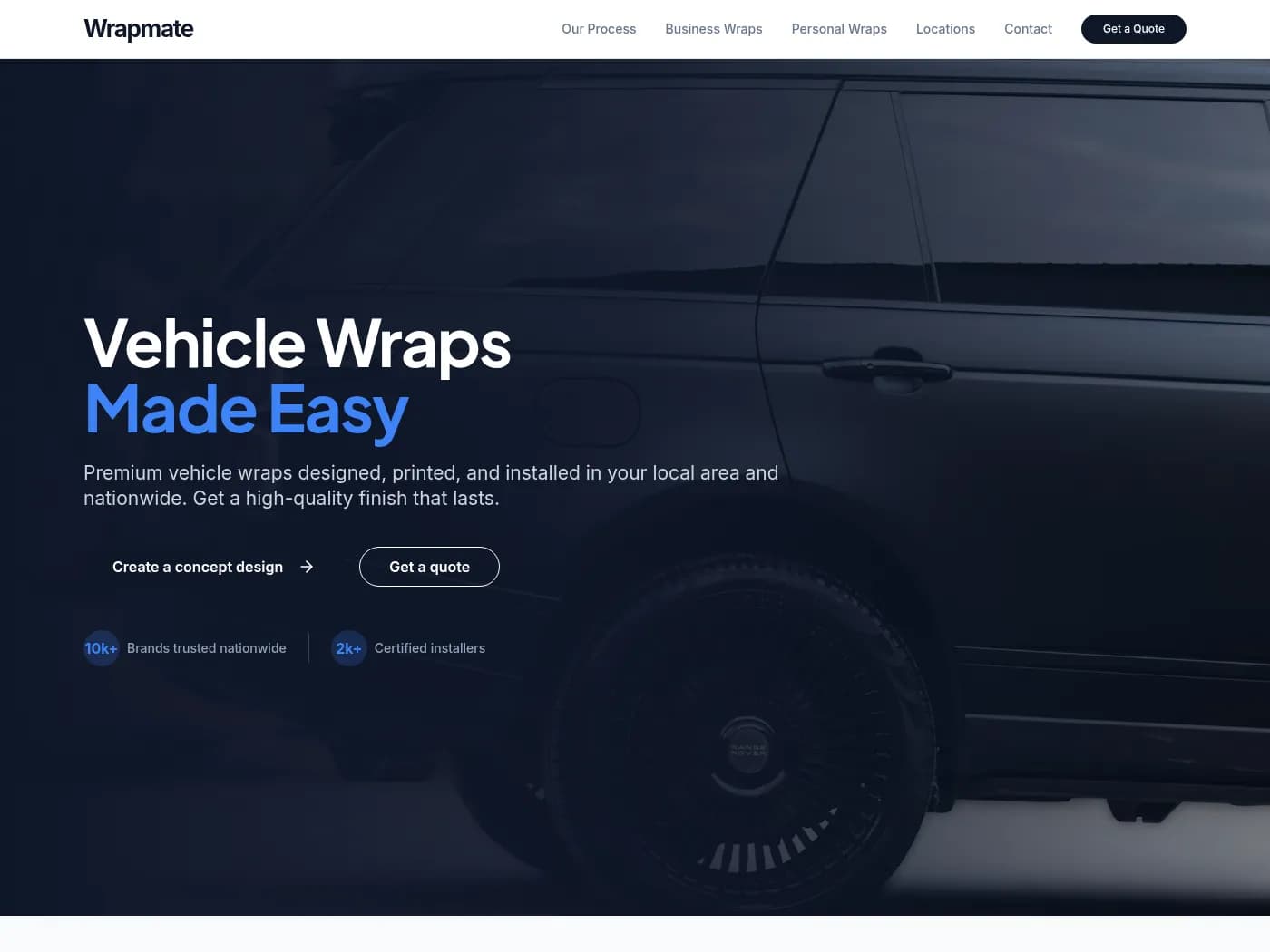 WrapMate Website Clone