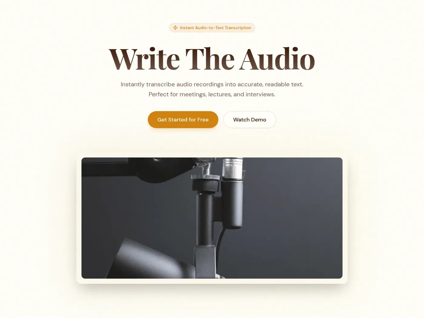 Write The Audio