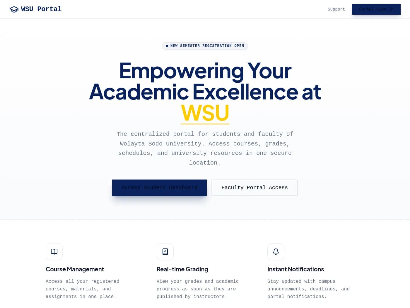 WSU Student Portal