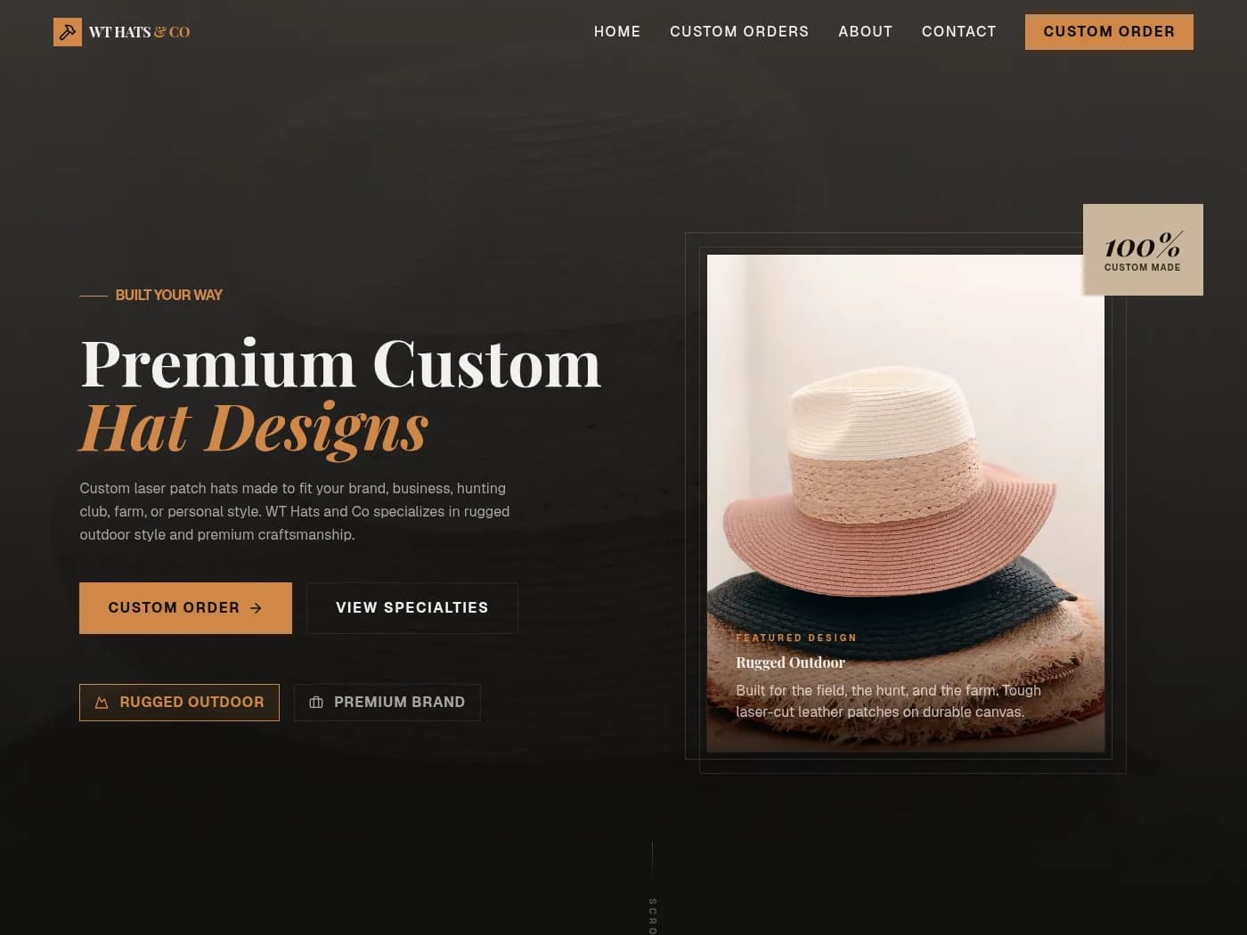 WT Hats Custom Site