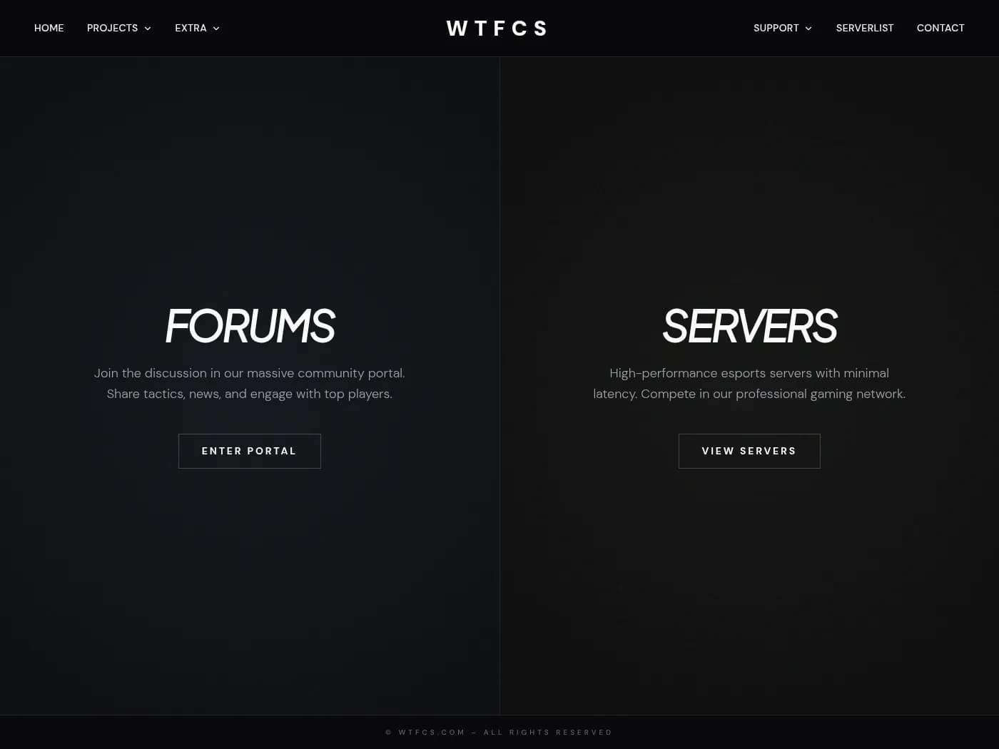 WTFCS Gaming Landing