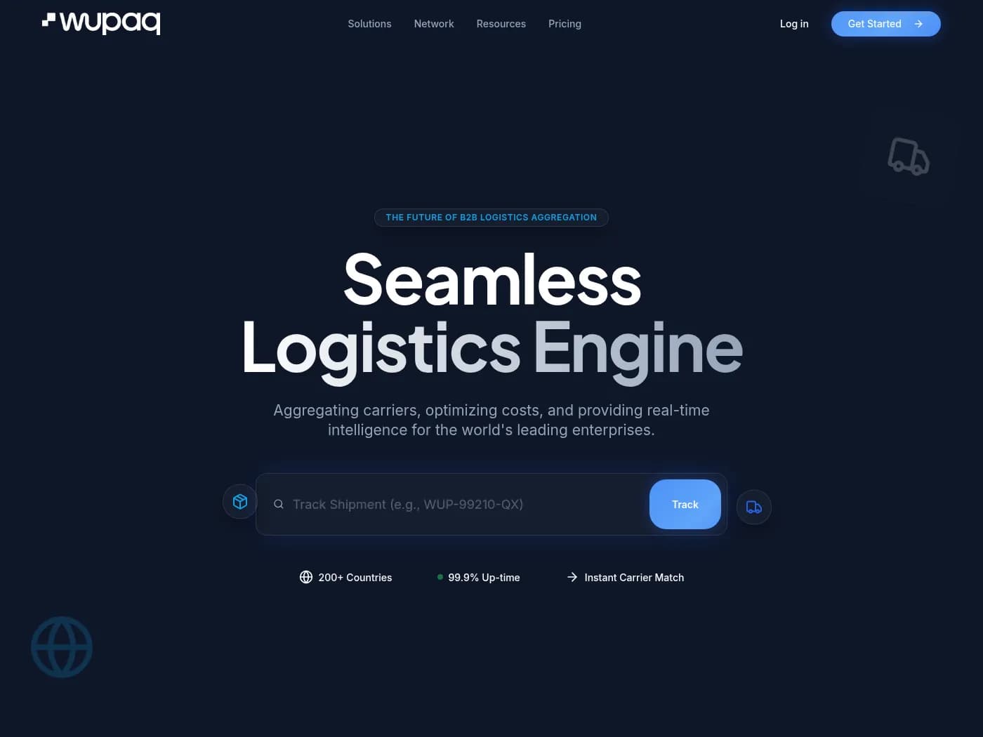 Wupaq Logistics Landing