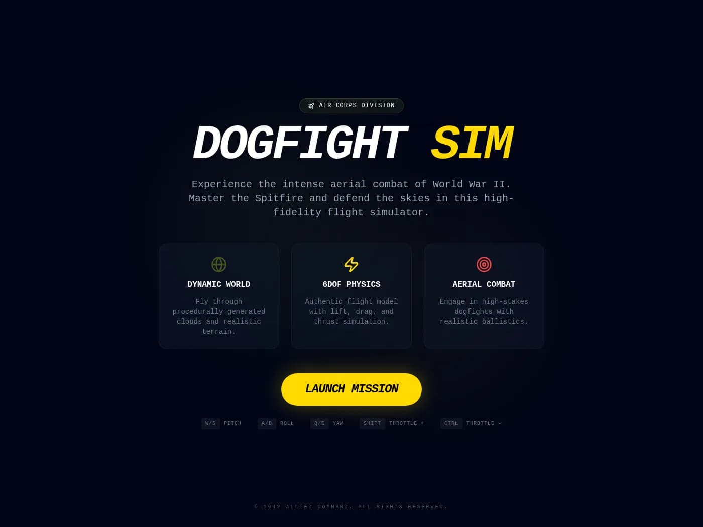 WW2 Dogfight Sim
