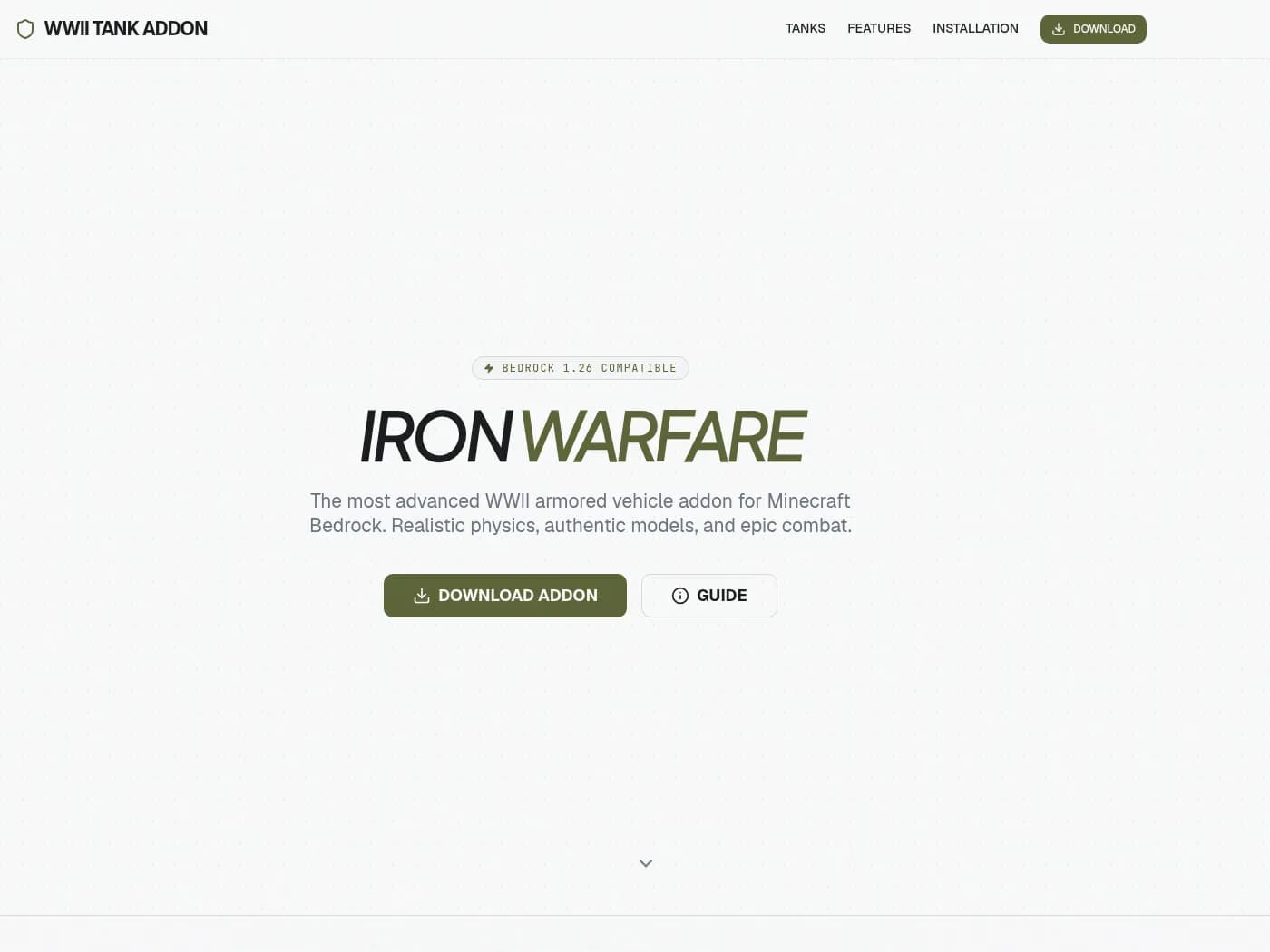 WWII Tank Addon