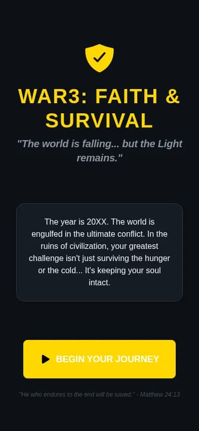 WW3 Survival Faith Game