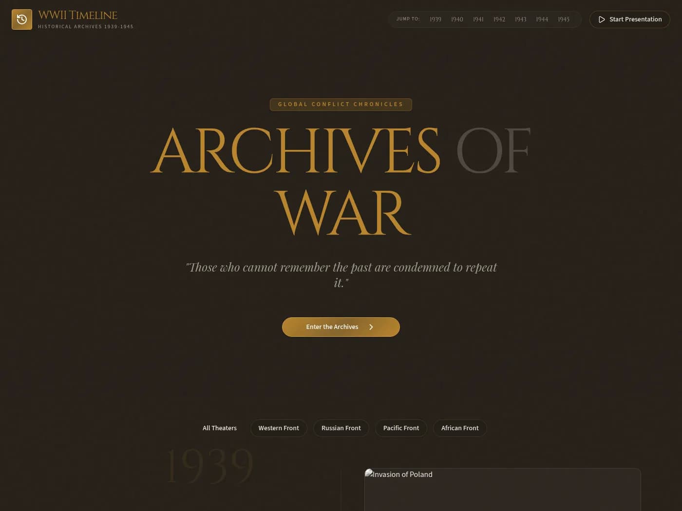 WWII Timeline Explorer