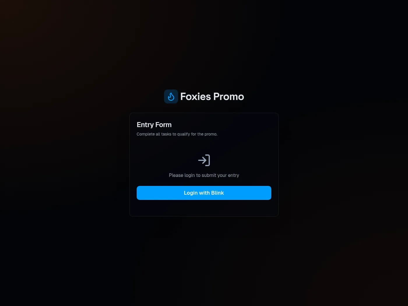 X Promo Entry Form