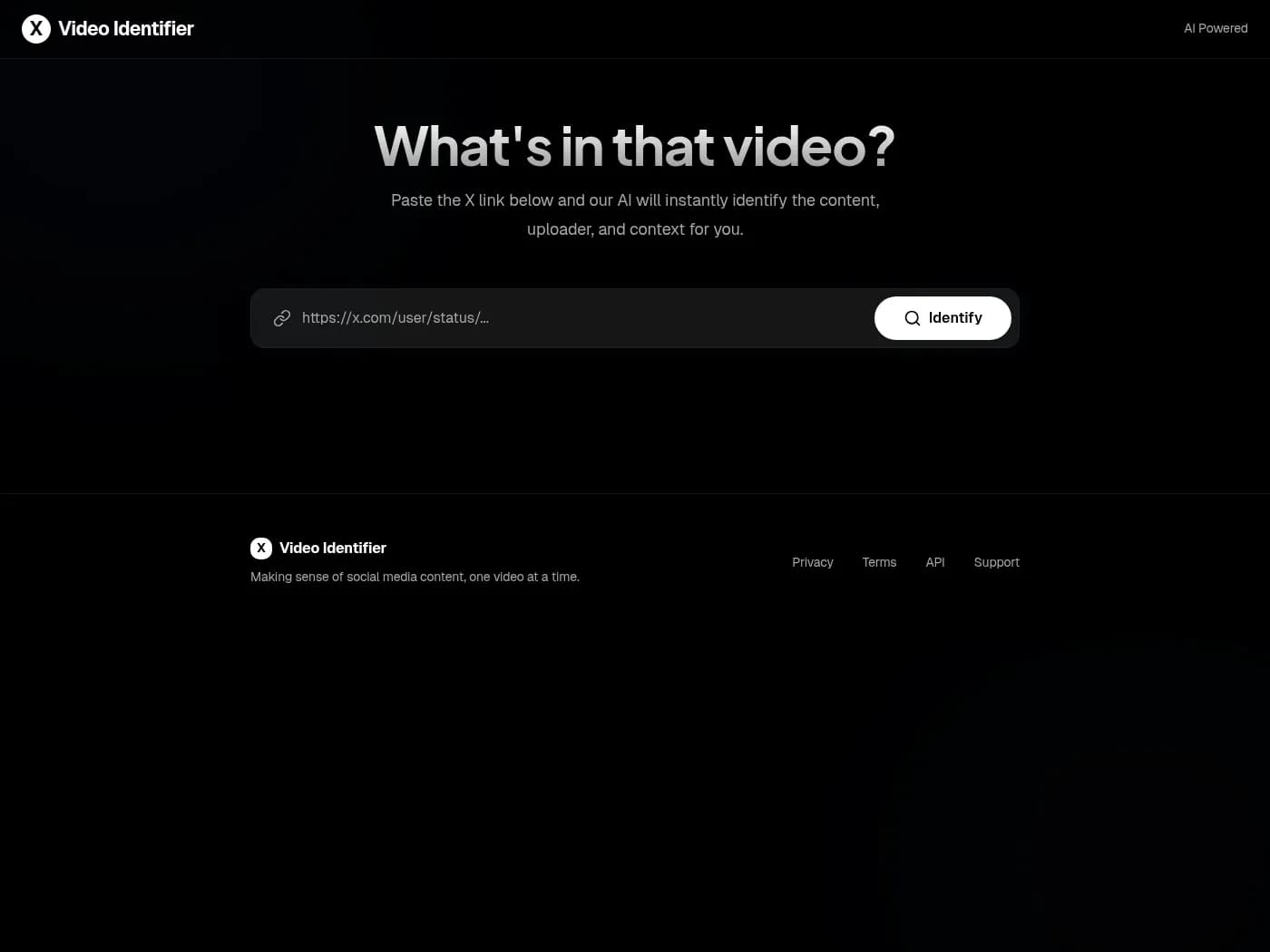 X Video Identifier