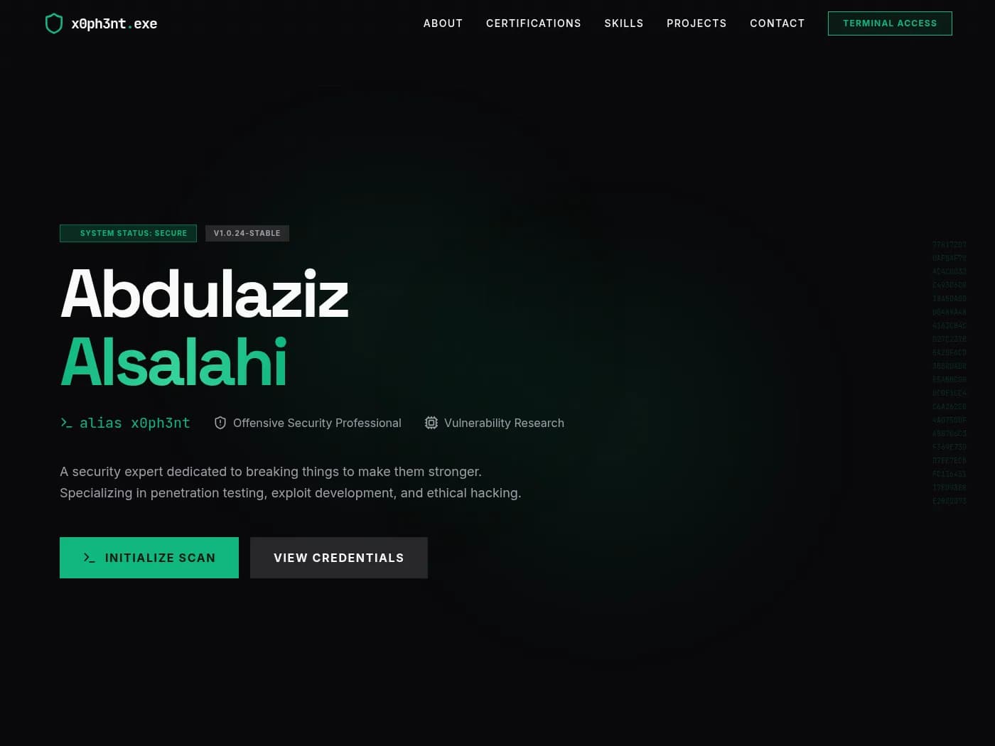 x0ph3nt Cybersecurity Portfolio