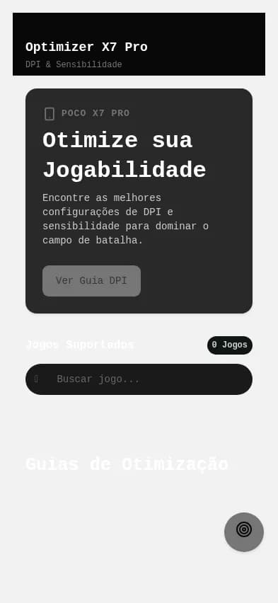 Sensibilidade X7 Pro Optimizer