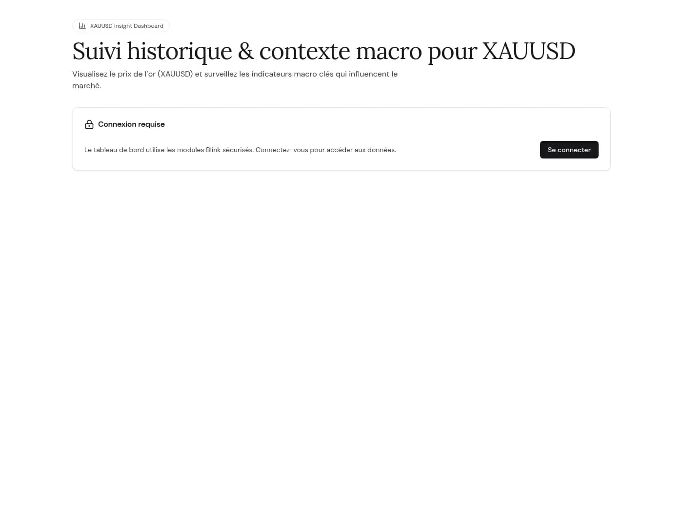 XAUUSD Insight Dashboard
