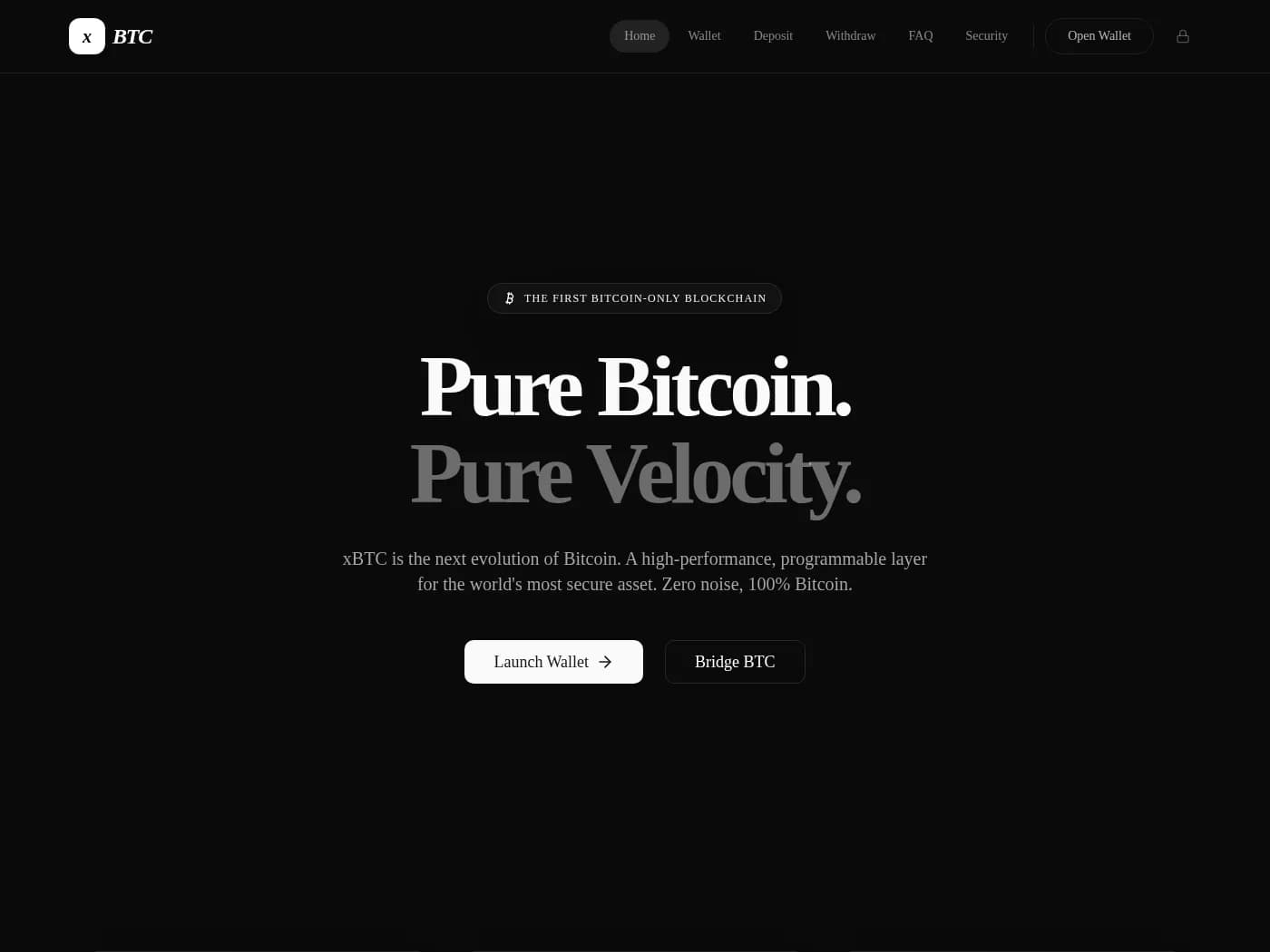 xBTC Wallet Web Portal