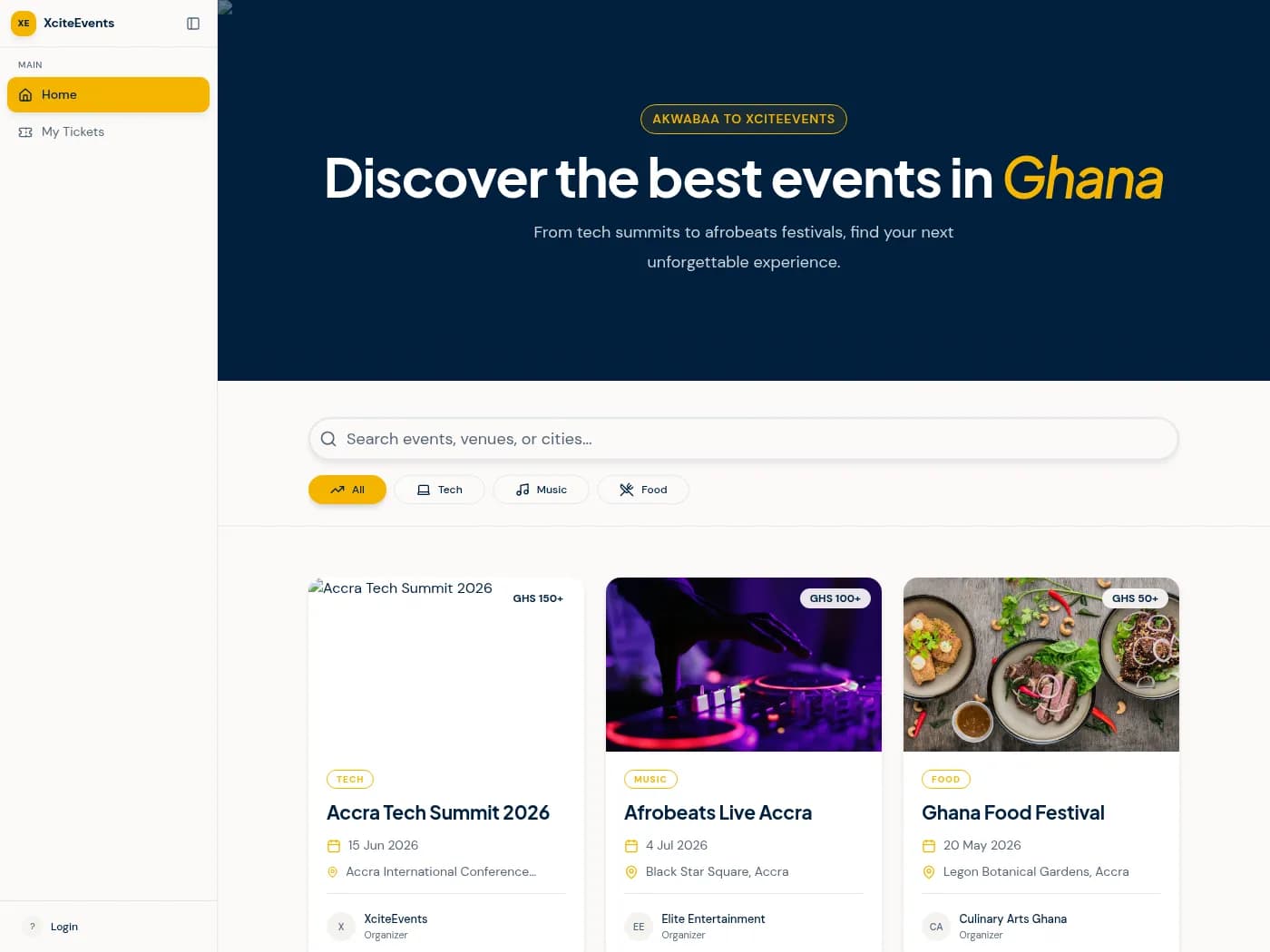 XciteEvents Ghana MVP
