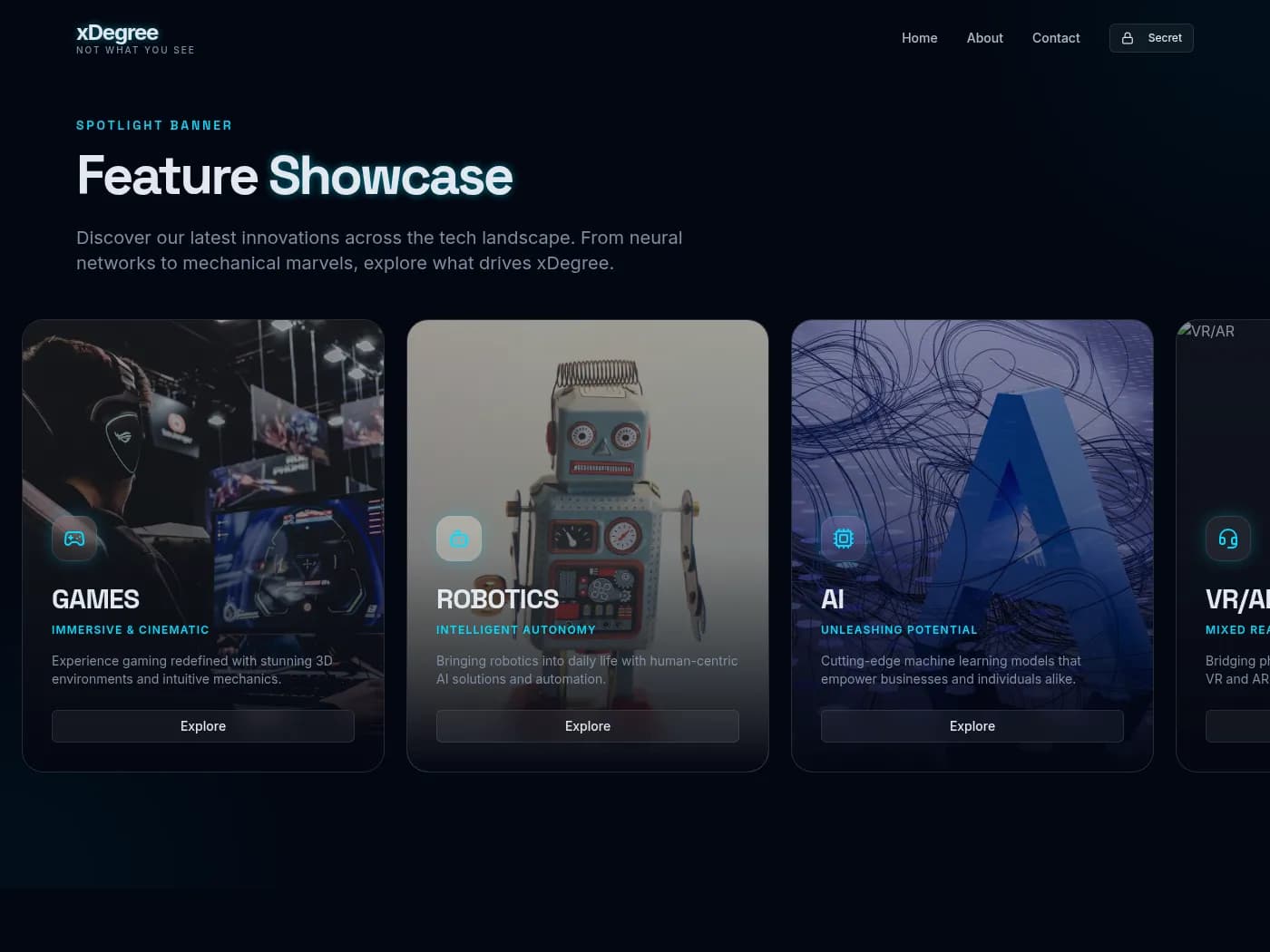 xDegree Futuristic Web Hub