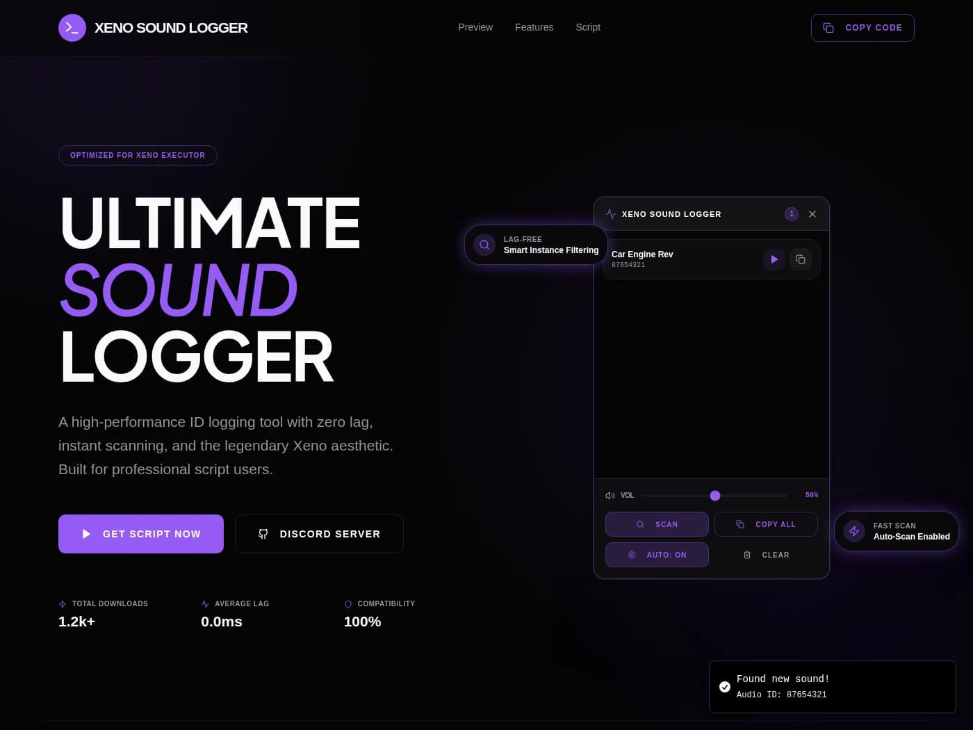 Xeno Sound Logger UI